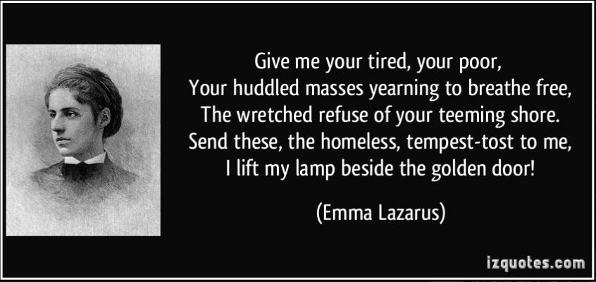 Emma Lazarus Poem Statue of Liberty - Immigrant Fresno